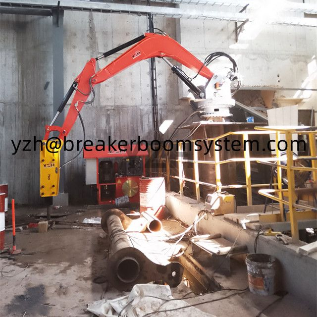 YZH Static Pedestal Breaker Boom System - Buy Boom System, Breaker Boom ...